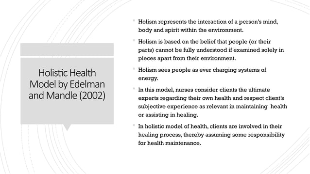 Health Promotion Models - A presentation for Student Nurses | PPT
