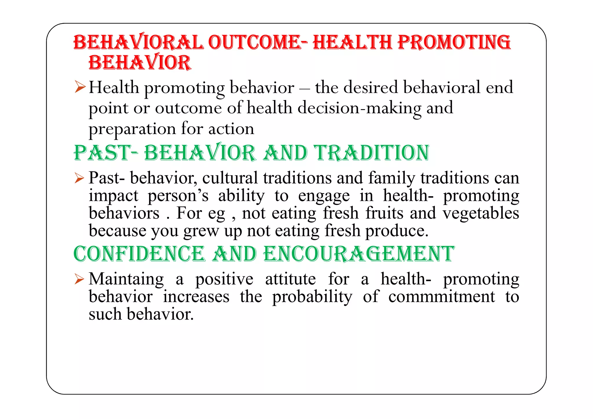 Health Promotion Model | PDF