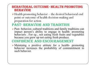 Health Promotion Model | PDF