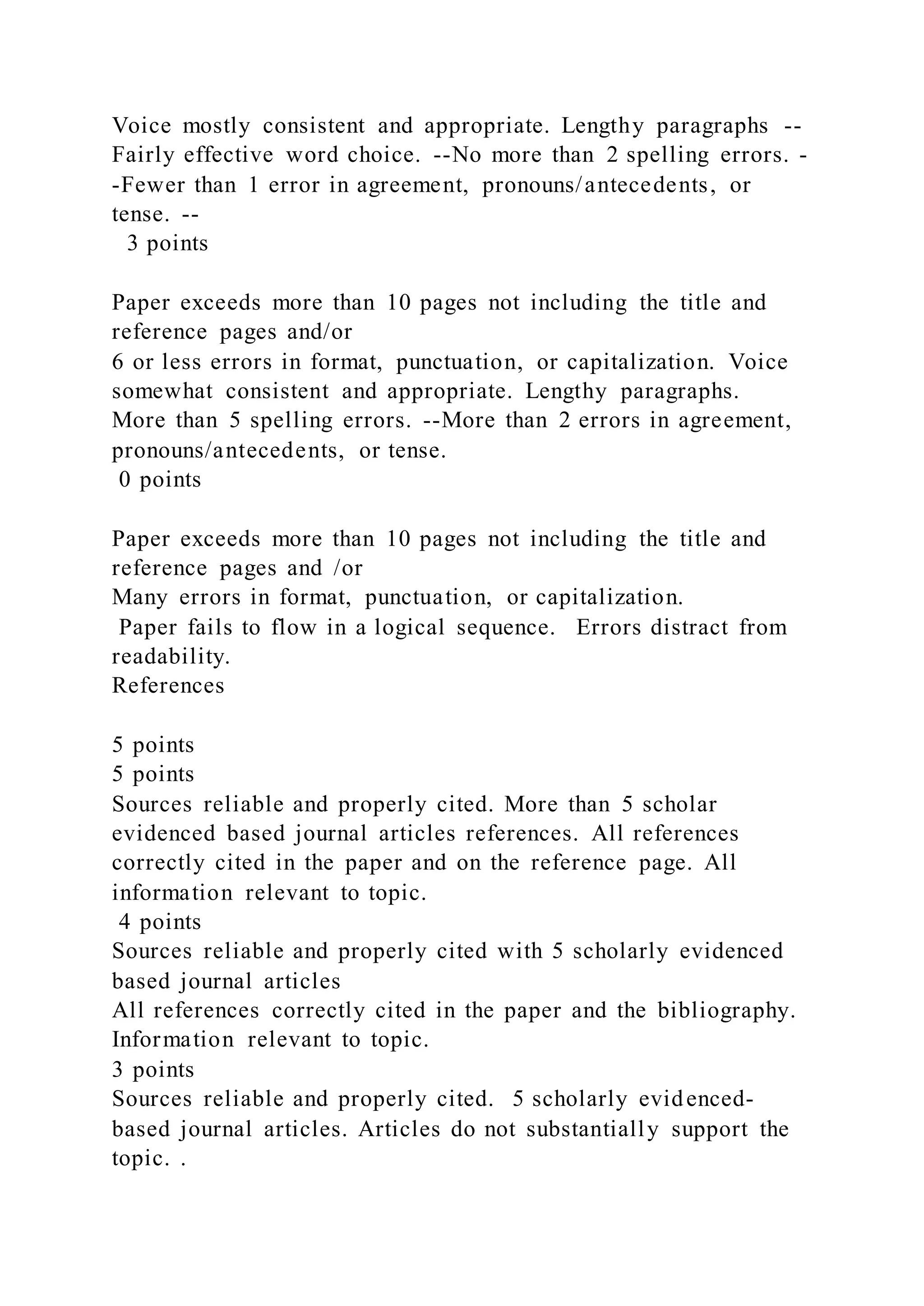 Health promotion paper rubric criteria maximum # points | DOCX