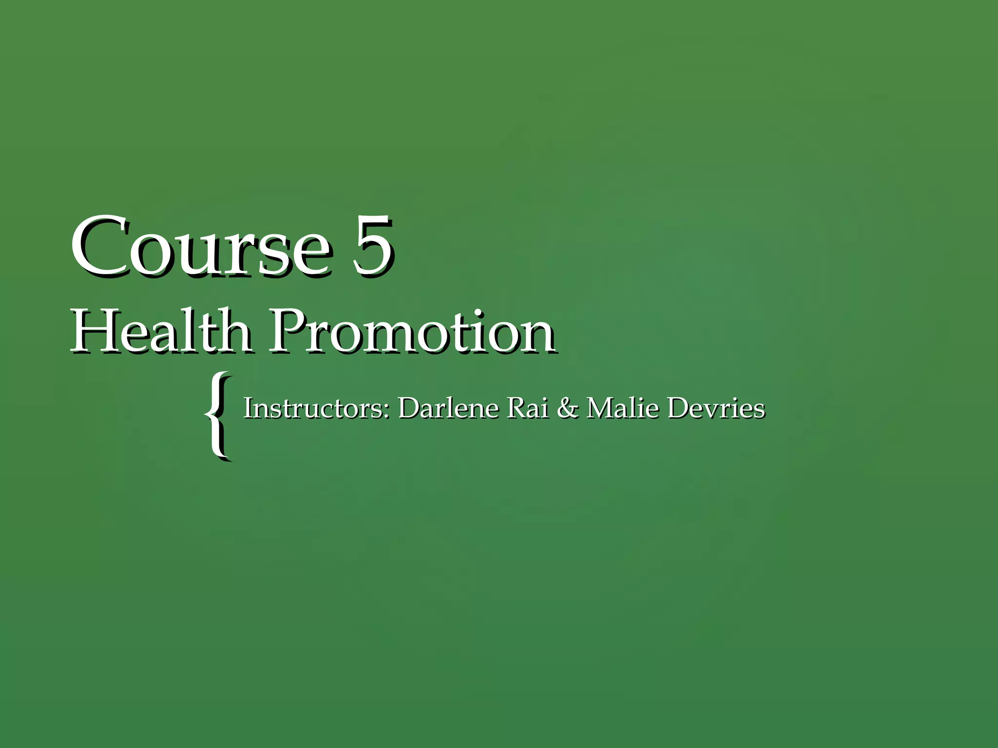Health promotion ppt | PPT