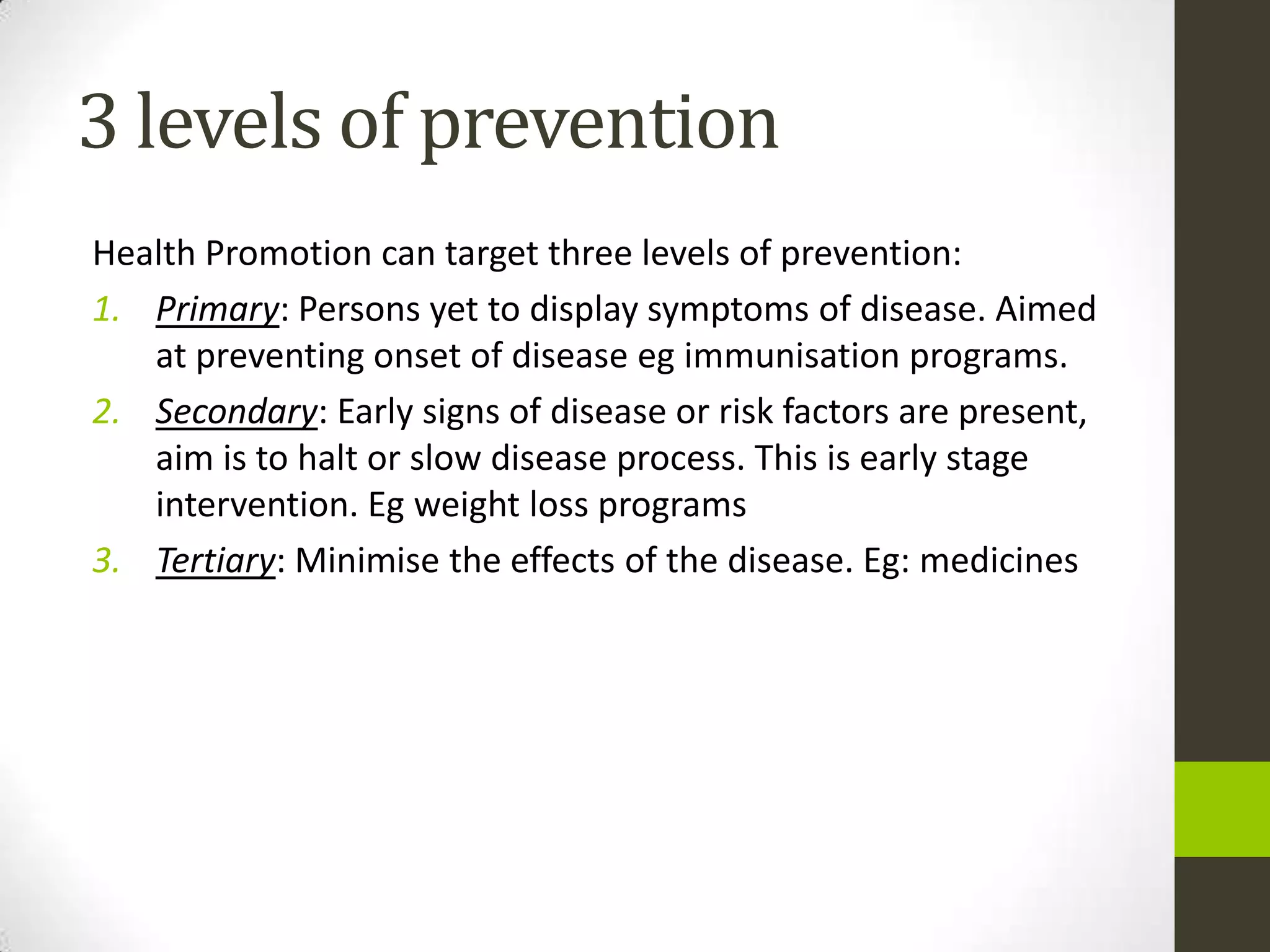 Health promotion ppt 1 | PPTX | Health Insurance | Insurance