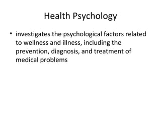 Health psychology | PPT