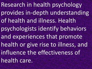 Health Psychology | PPTX