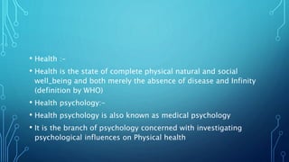 Health psychology | PPTX