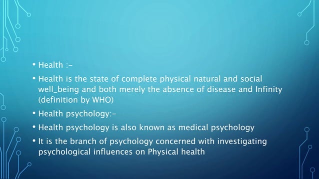Health psychology | PPT
