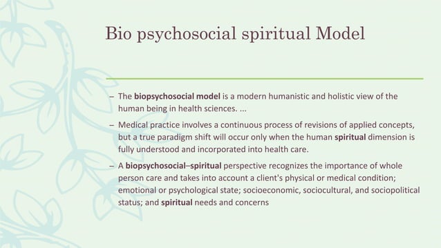 Bio spiritual Model | PPTX | Islam | Religion & Spirituality