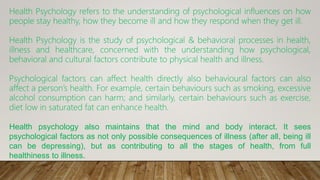 Health psycohology | PPTX