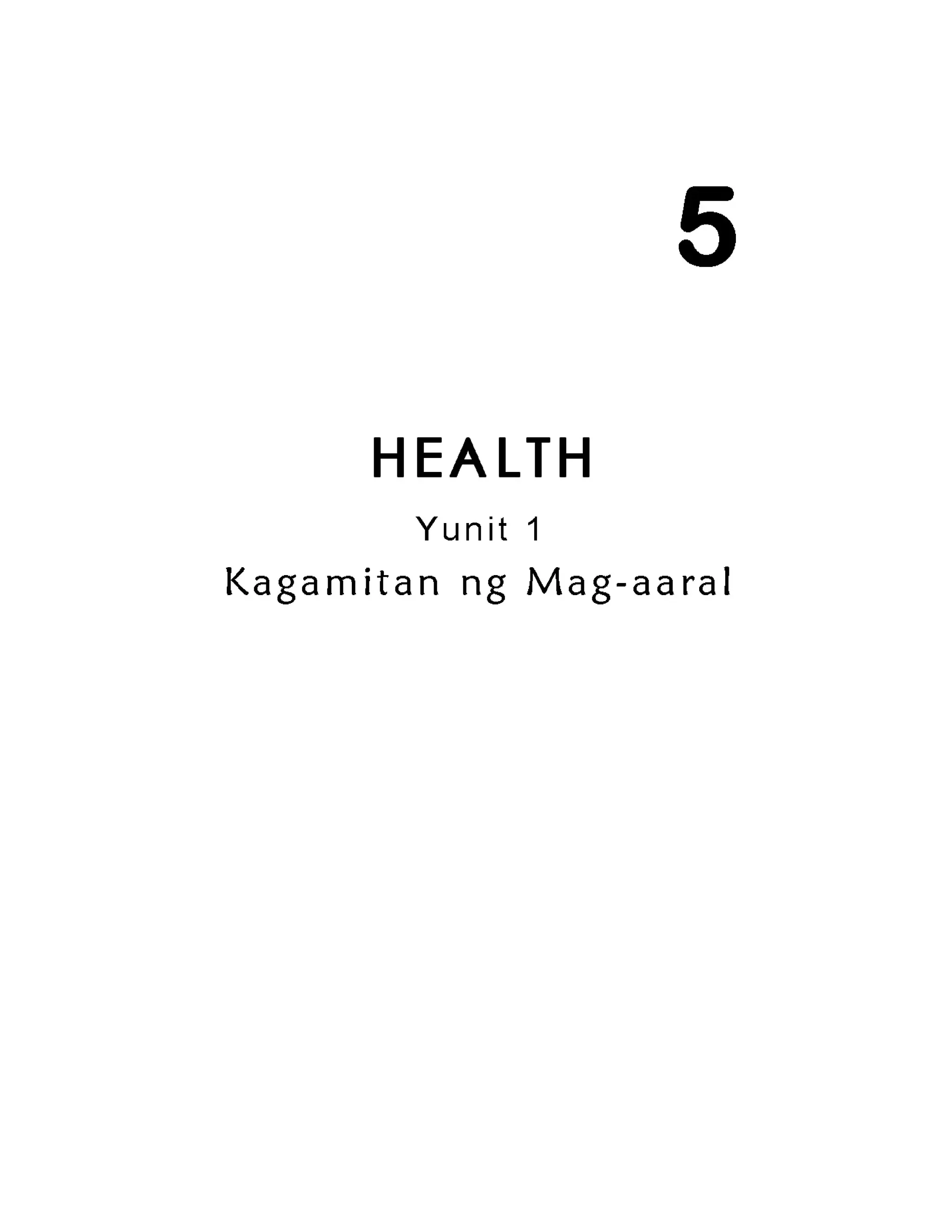 K TO 12 GRADE 5 LEARNER’S MATERIAL IN HEALTH (Q1-Q4) | PDF