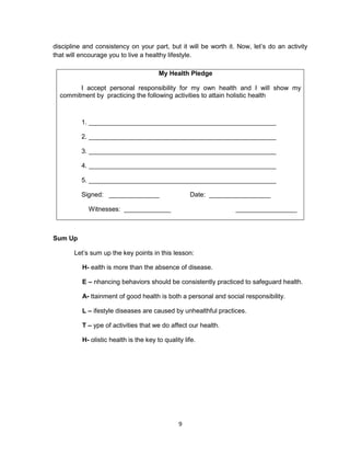 K TO 12 GRADE 7 LEARNING MODULE IN HEALTH (Q3-Q4) | PDF
