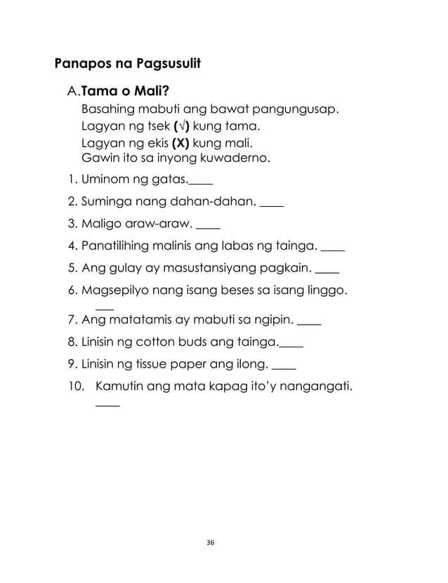 K TO 12 GRADE 1 LEARNING MATERIAL IN HEALTH (Q3-Q4) | PDF
