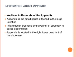 Health related articles Appendix | PPT