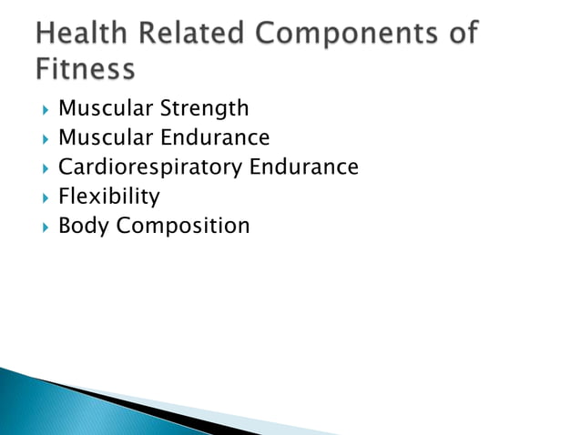 Health related components of fitness | PPTX | Fitness and Exercise ...