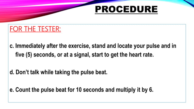 P E 2 - Health related fitness tests 1 | PPTX | Heart and ...