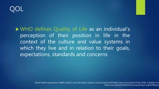 Health Related Quality of Life (HRQoL) | PPTX