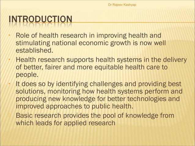 Health research methodology | PPT | Pharmaceutical Industry | Industries
