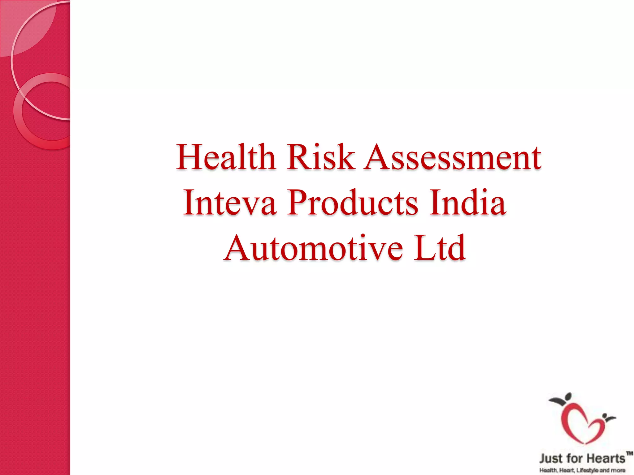 Health risk assessment - Sample Report | PPT