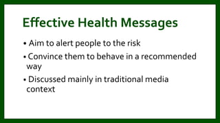 Health r isk communication in the digital era myojung chung | PPTX