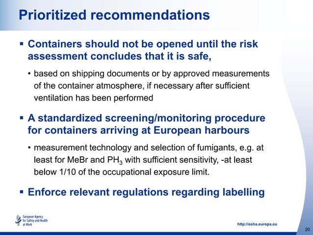 Health risks and prevention practices during handling of fumigated ...