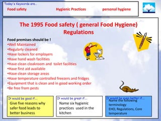 Health, safety and hygiene | PPTX