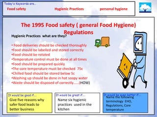Health, safety and hygiene | PPTX