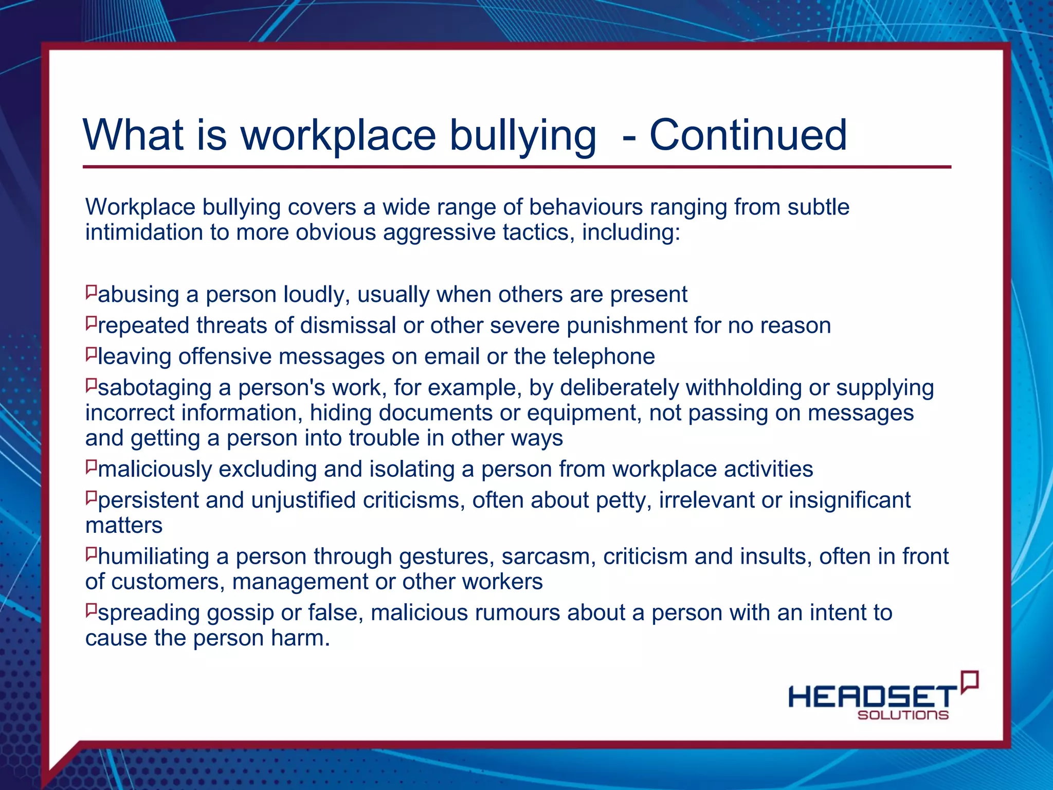 Health & Safety in the Call Centre | PPT