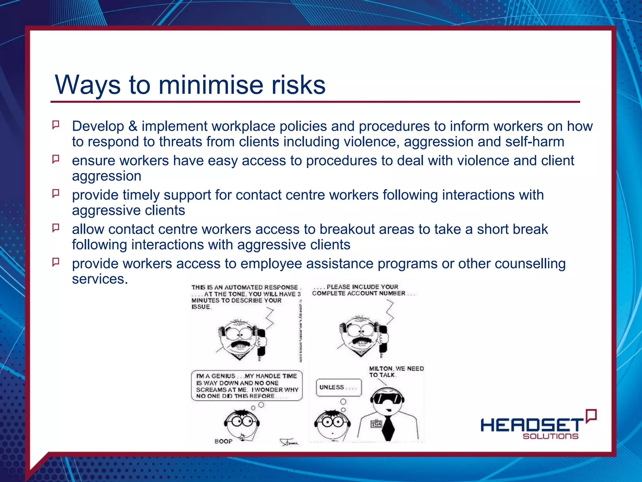Health & Safety in the Call Centre | PPT
