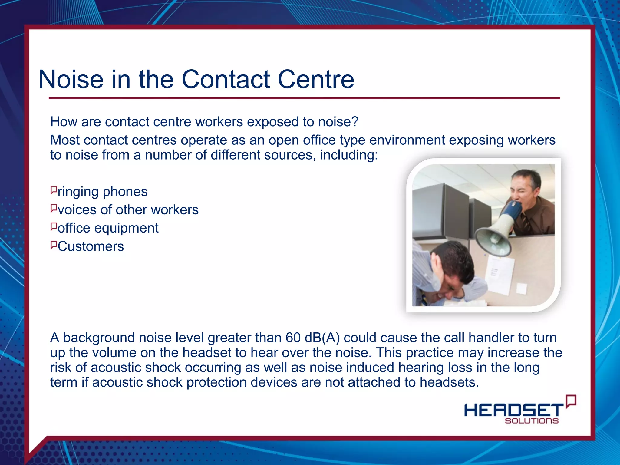 Health & Safety in the Call Centre | PPT