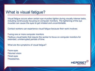 Health & Safety in the Call Centre | PPT
