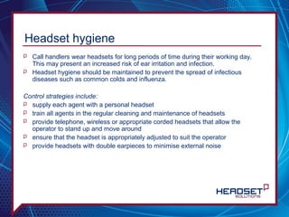 Health & Safety in the Call Centre | PPT