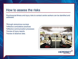 Health & Safety in the Call Centre | PPT