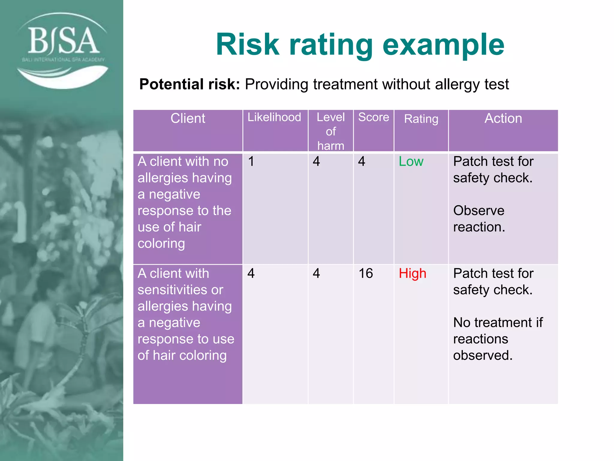 Health & Safety in a Spa and Salon | PPTX