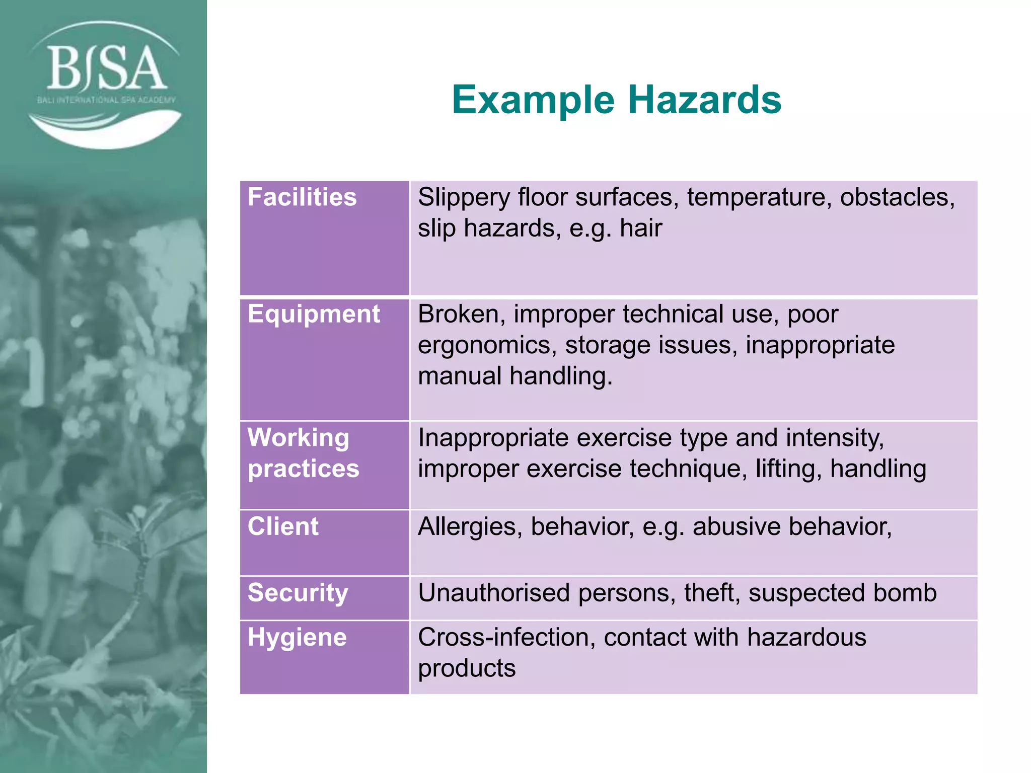 Health & Safety in a Spa and Salon | PPTX