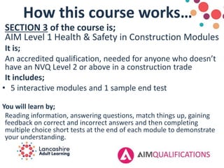 Health & Safety in Construction - Induction online | PPTX