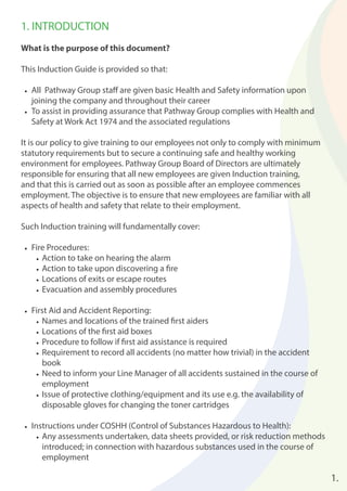Health & Safety Induction Training | PDF