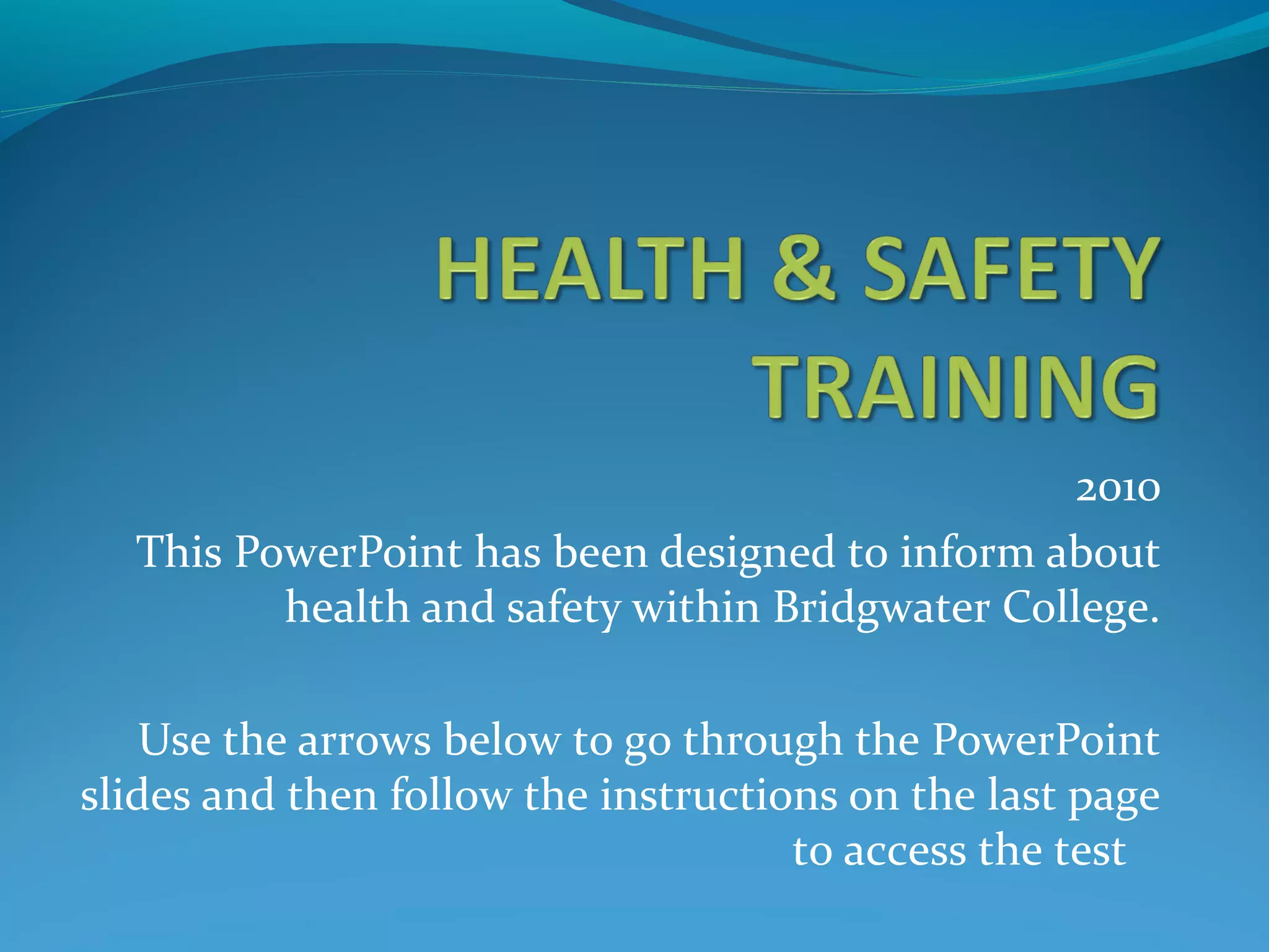 Health & Safety Induction Training | PPT