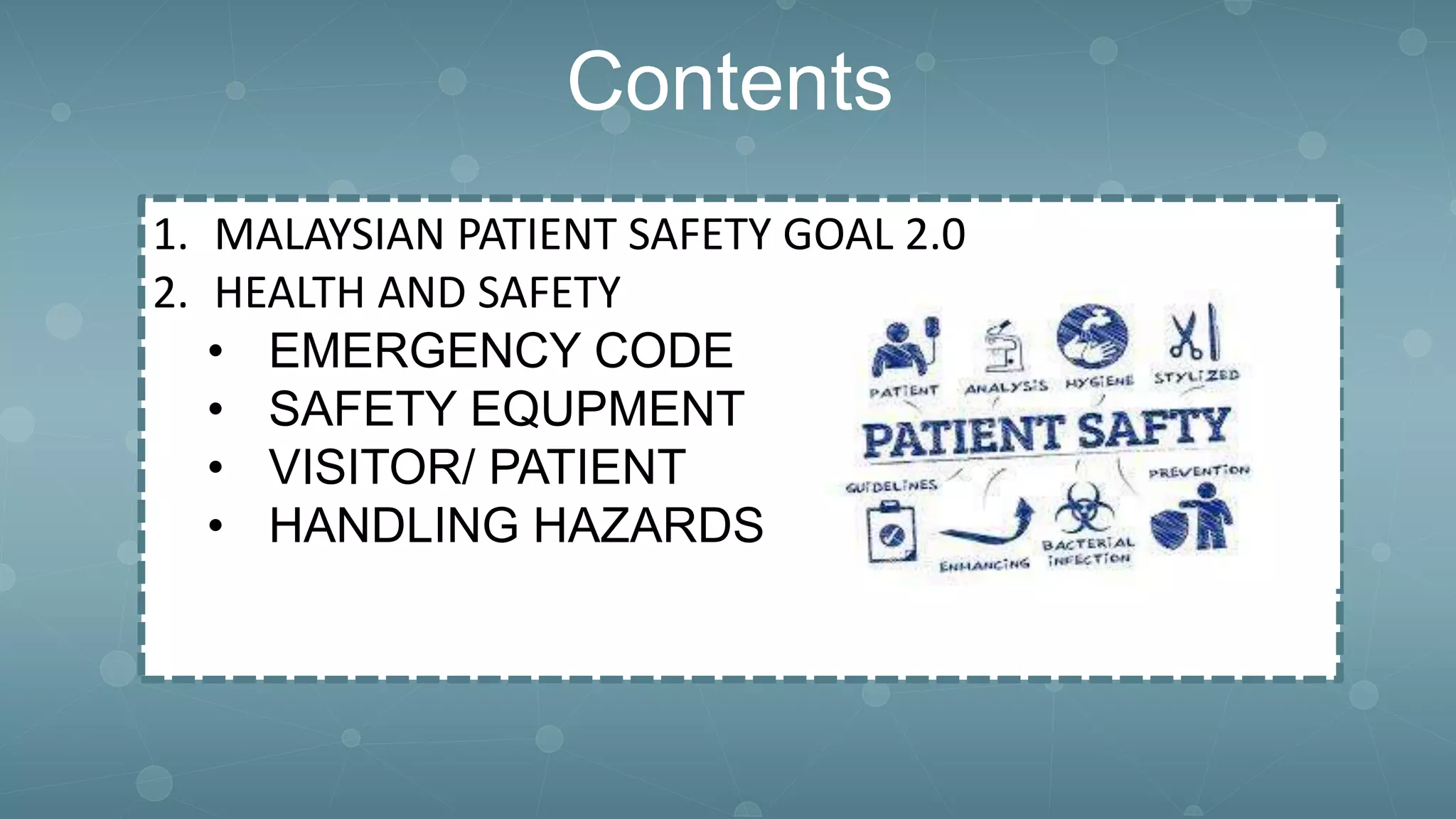 HEALTH & SAFETY IN HOSPITAL CREATING A SAFE WORK PLACE..pptx