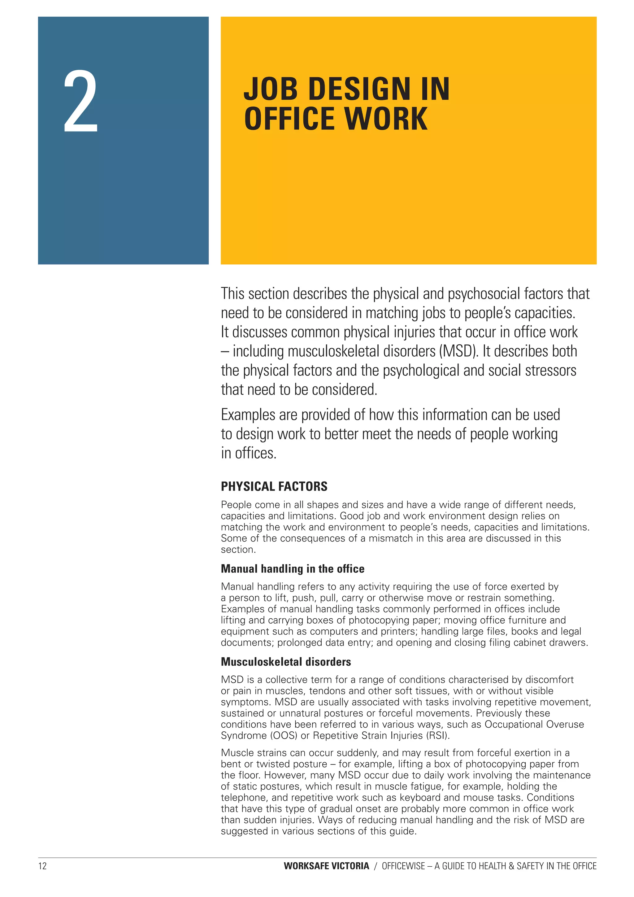 Officewise - A guide to health and safety in the office - WorkSafe ...