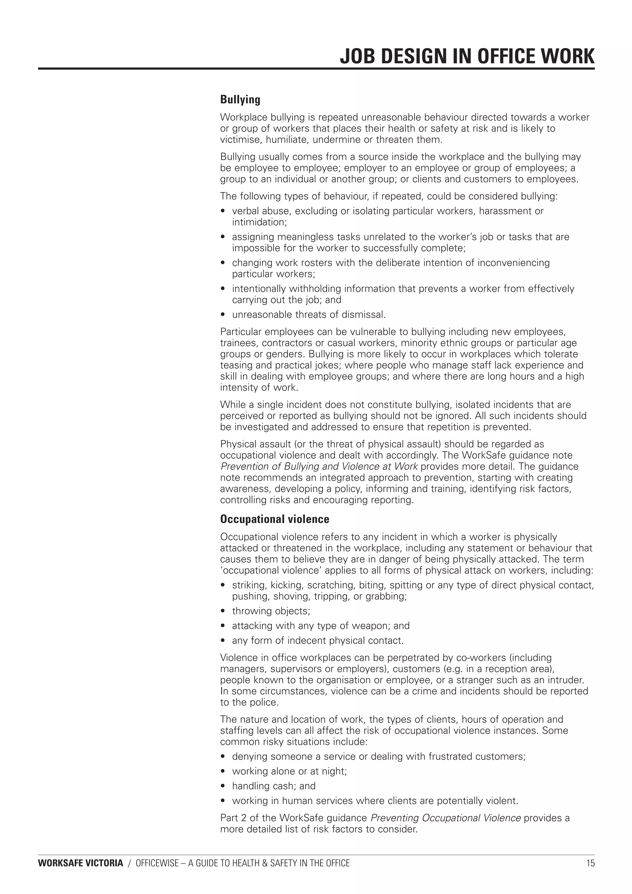 Officewise - A guide to health and safety in the office - WorkSafe ...