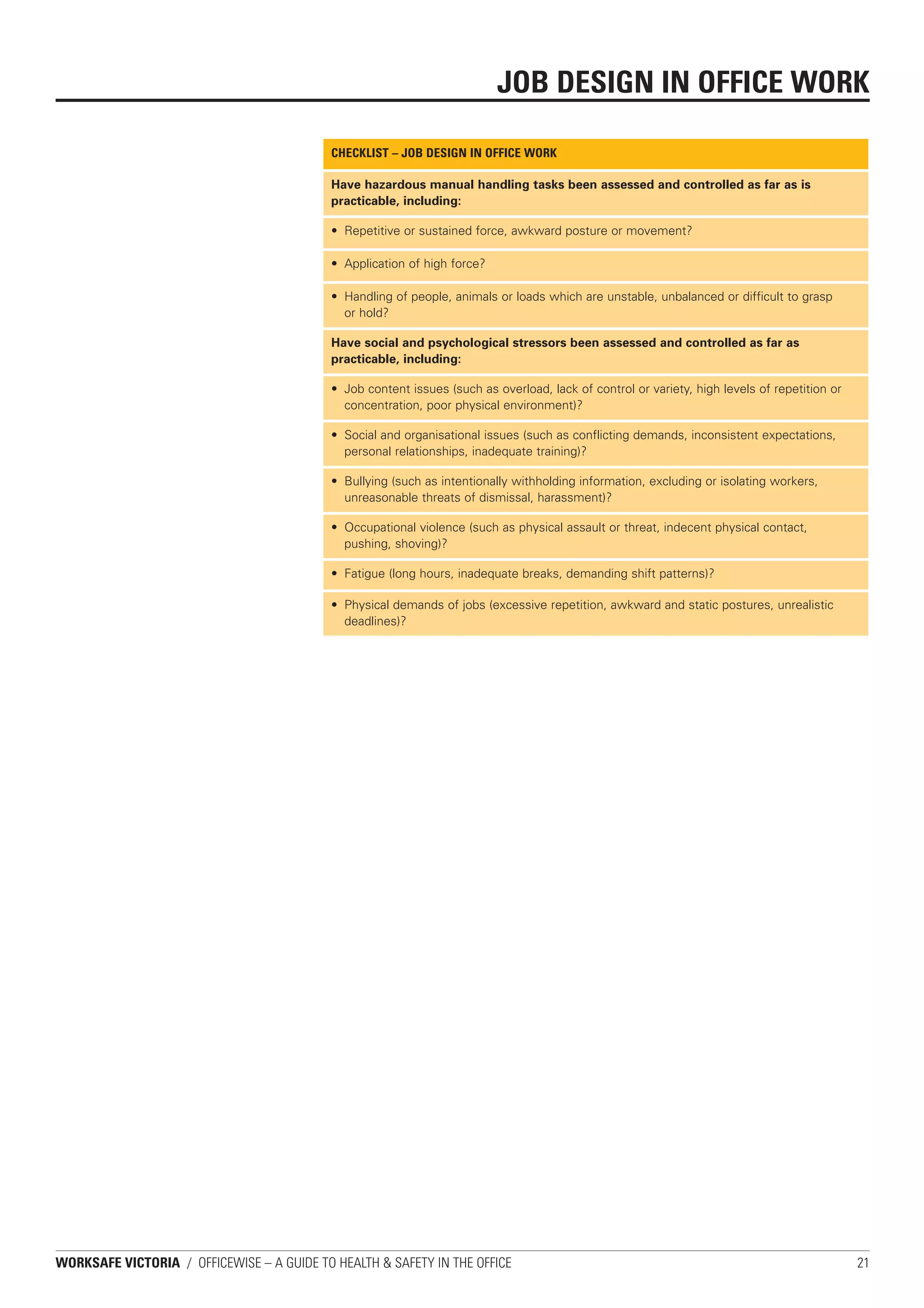 Officewise - A guide to health and safety in the office - WorkSafe ...