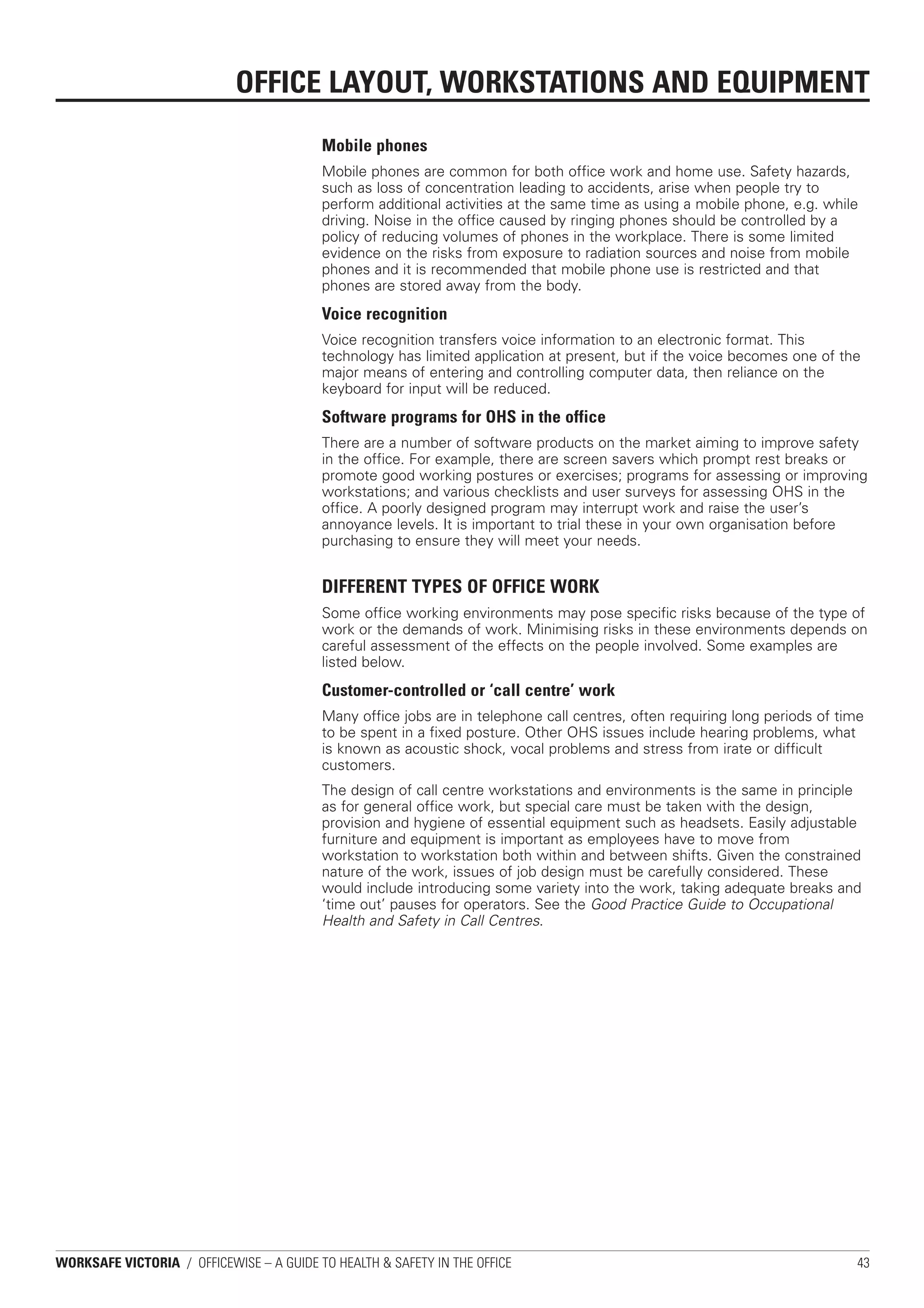 Officewise - A guide to health and safety in the office - WorkSafe ...