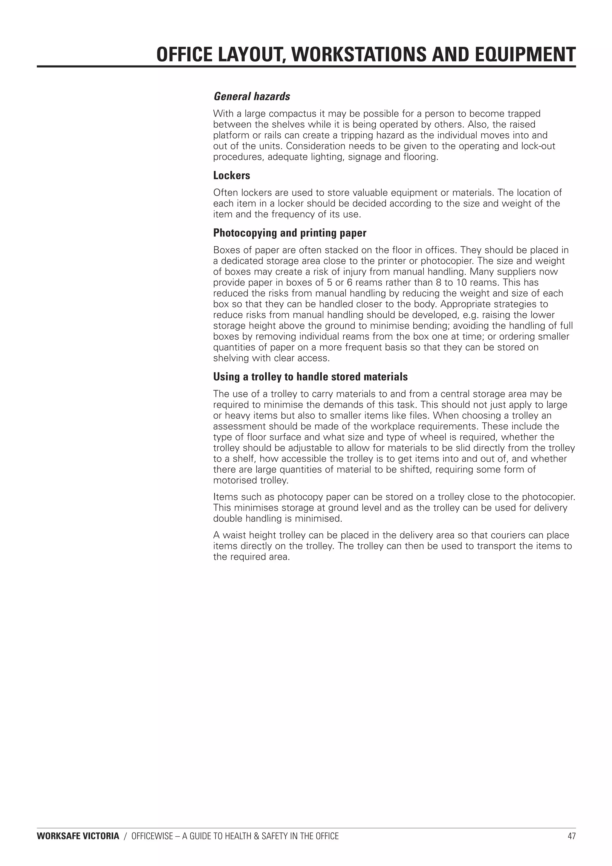 Officewise - A guide to health and safety in the office - WorkSafe ...