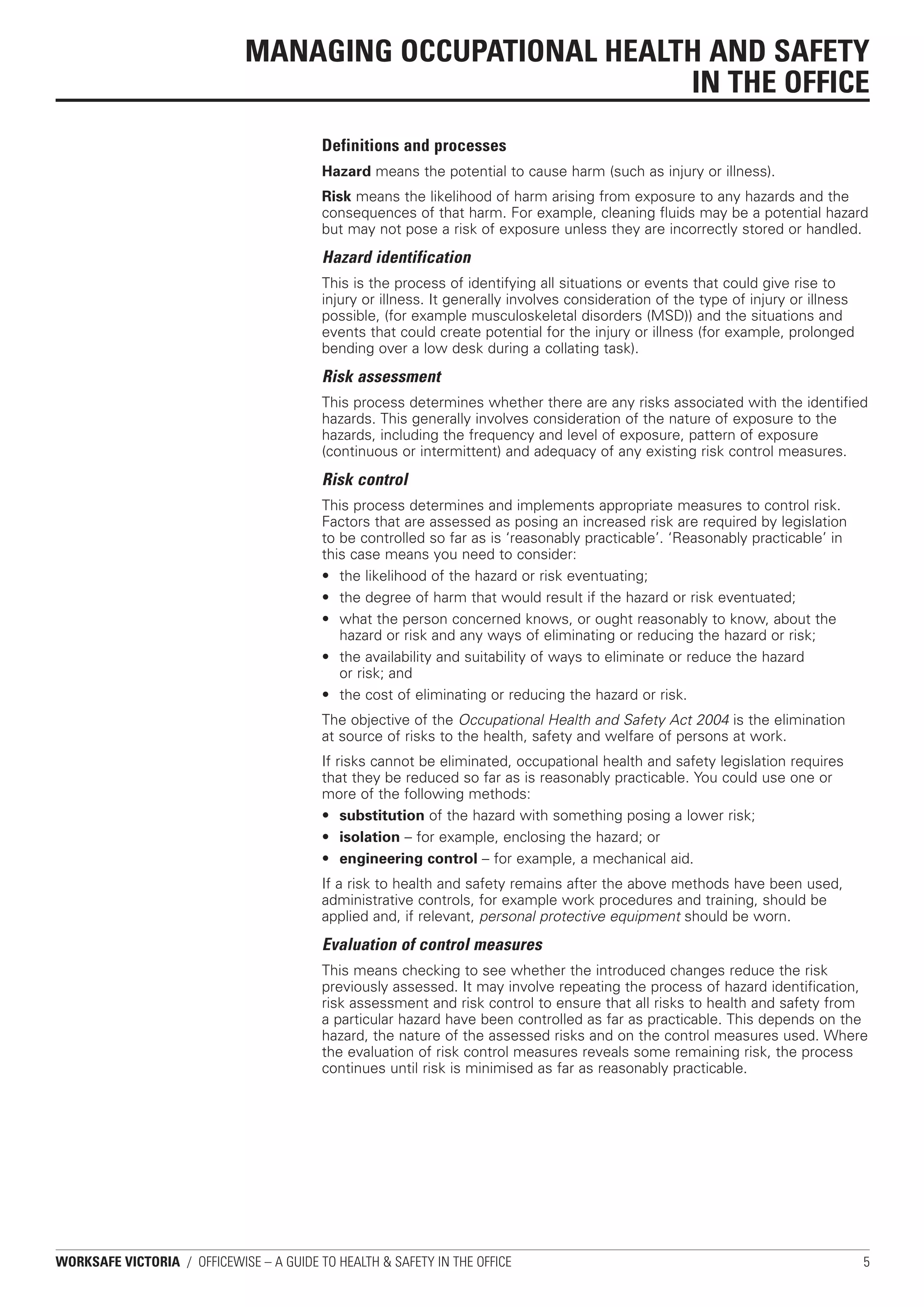 Officewise - A guide to health and safety in the office - WorkSafe ...