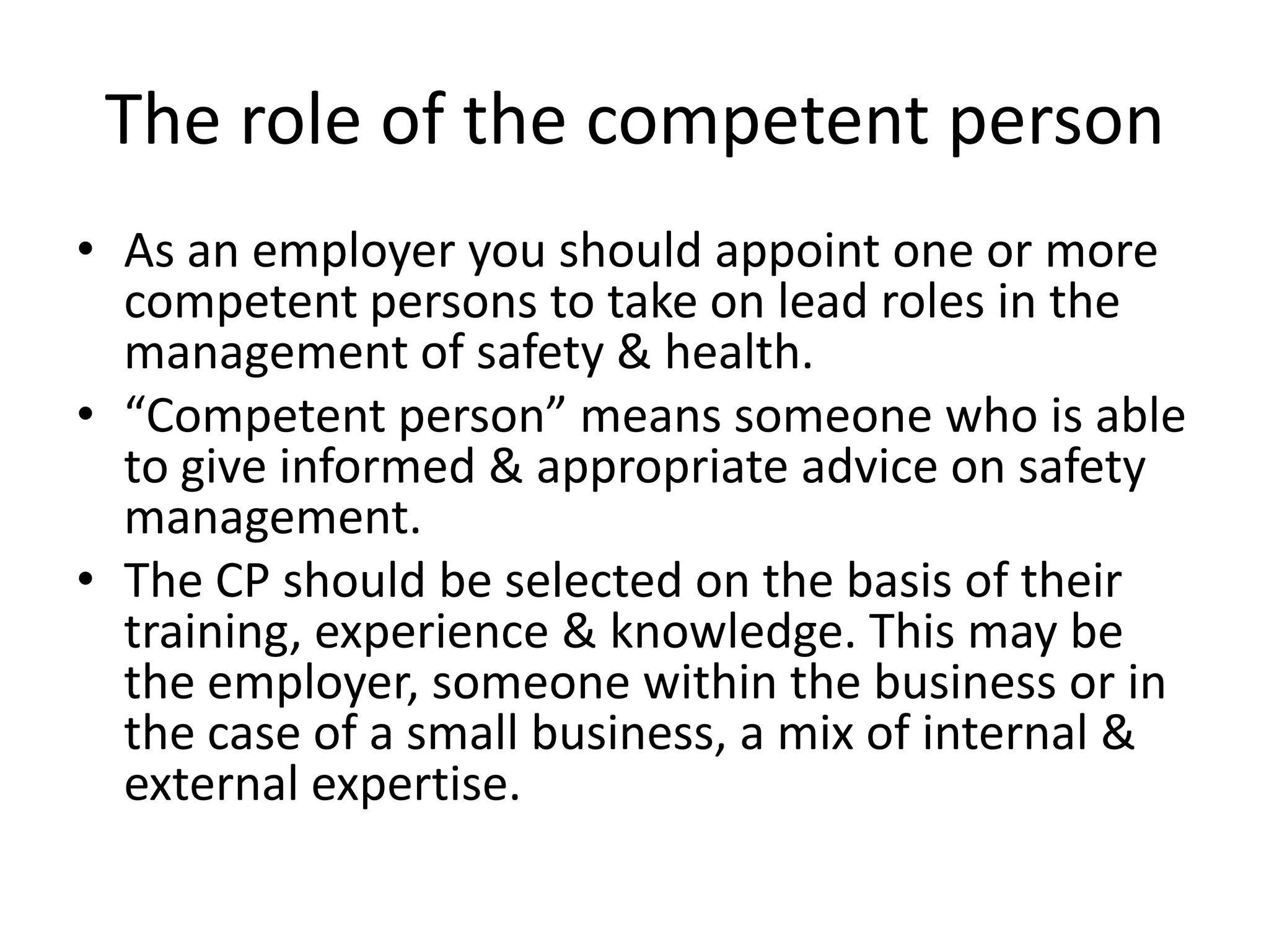 Health & safety training | PPTX