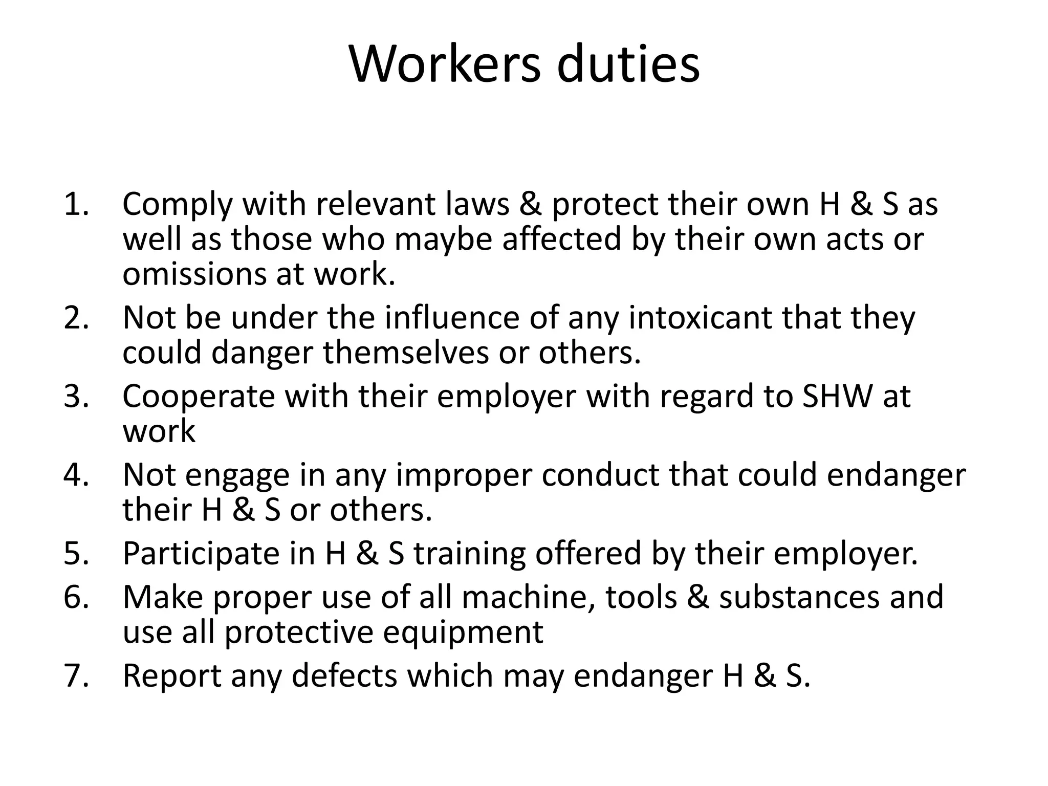 Health & safety training | PPTX