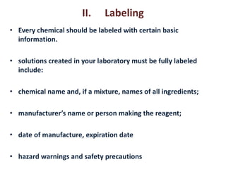 Health sceince second stage lecture 1 safety in pathology lab | PDF