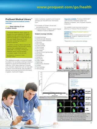 ProQuest Health Sciences Brochure | PDF
