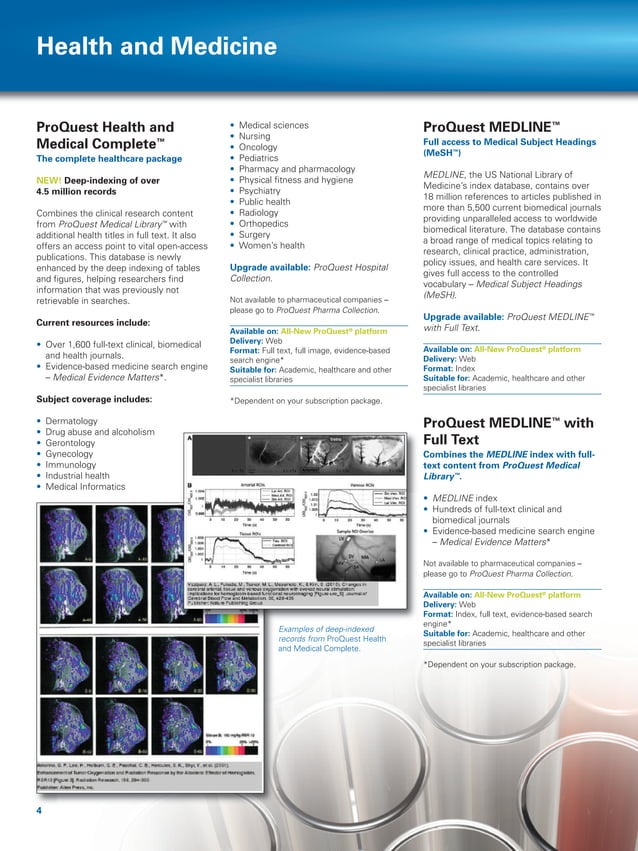 ProQuest Health Sciences Brochure | PDF