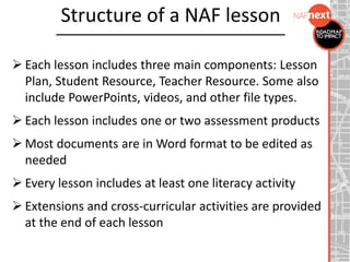 Overview of the NAF Health Sciences Curriculum | PPTX