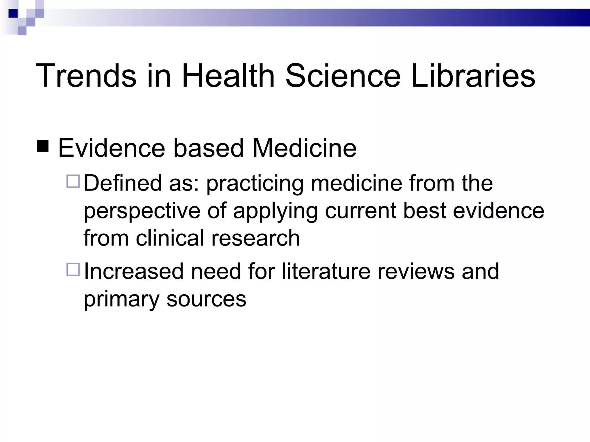 Reference Services : Health Sciences | PPT